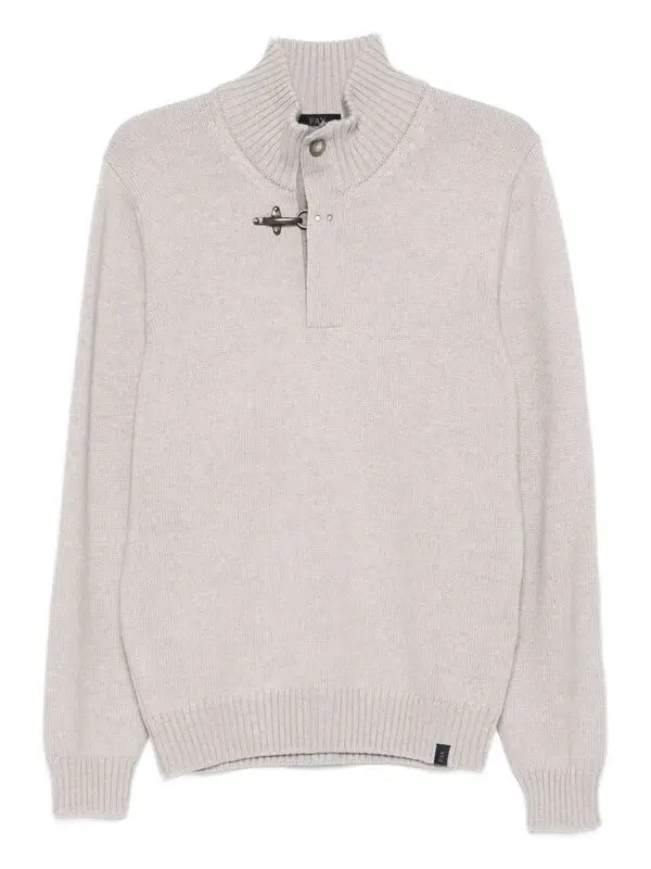 FAY Wool Turtleneck Sweater - Grey