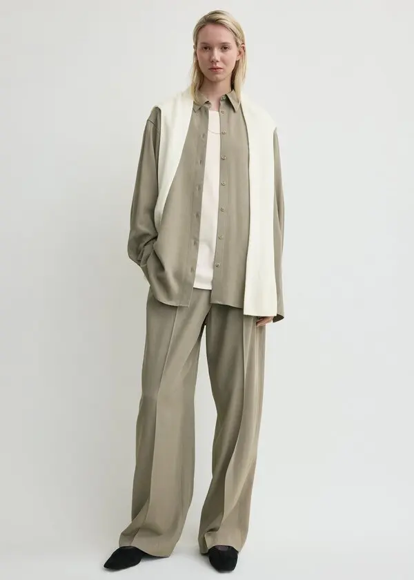 TOTÊME Classic Tuxedo Shirt - Taupe