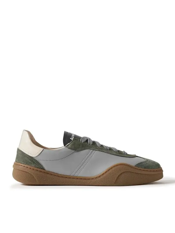 Acne Studios Bars Low Leather Sneakers - Gray