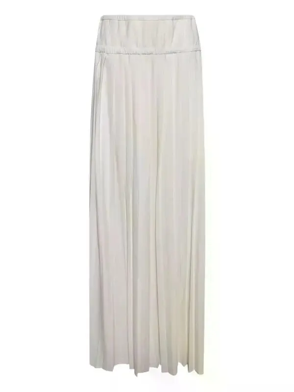 FERRAGAMO Pleated Midi Skirt - White