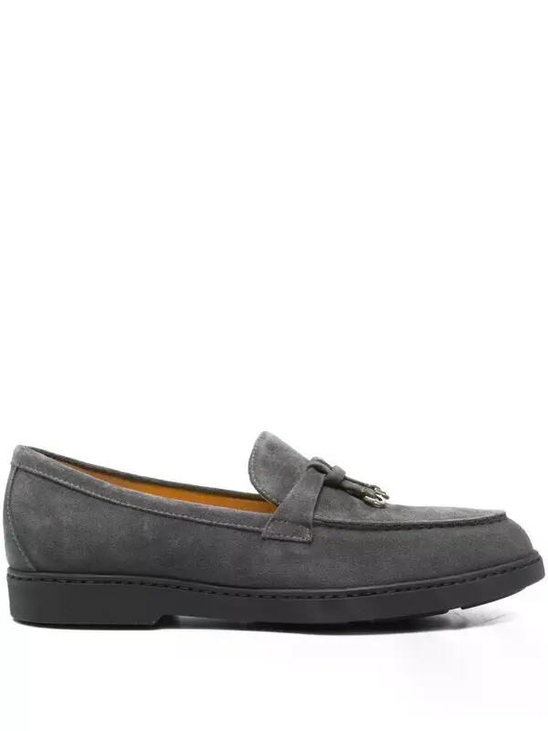 DOUCAL'S Tassel-detail Suede Loafers - Grey