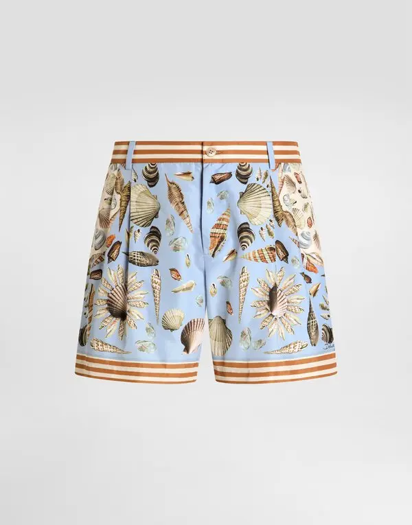 Dolce & Gabbana Shell-print Swim Boxer Shorts