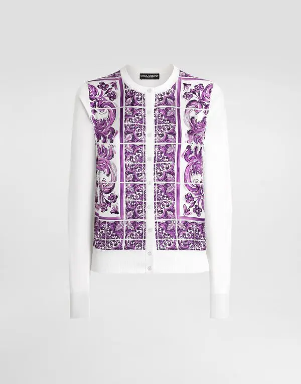 Dolce & Gabbana Printed Silk Cardigan - Multicolor