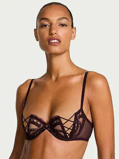 Victoria'S Secret Very Sexy Laces Out Embroidery Unlined Semi Open-Cup  Balconette Bra In Print - 46% Off | Editorialist