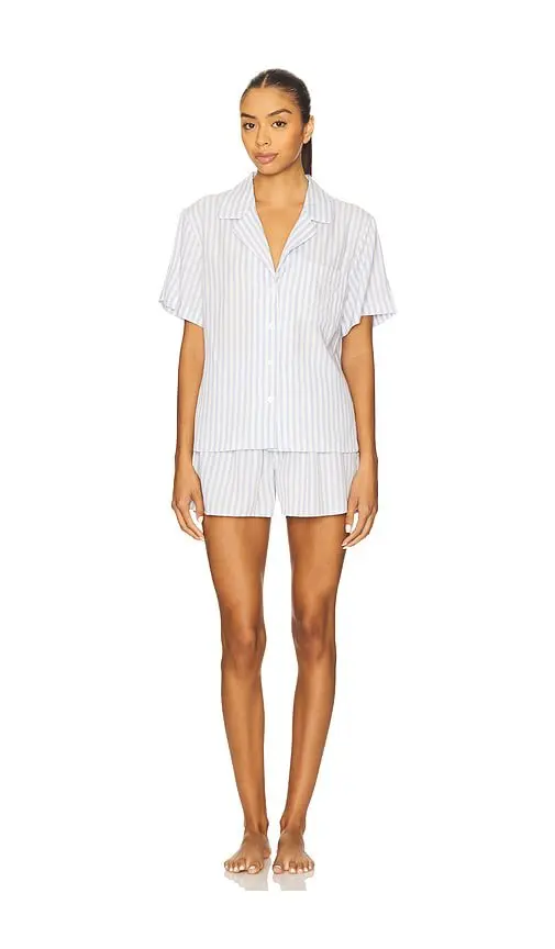 HOMEBODII Adeline Short Pj Set In Blue