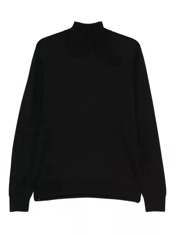 Corneliani Long-sleeve Wool Sweater - Black