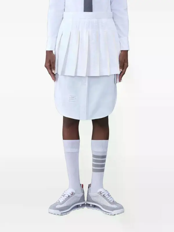 Thom Browne Pleated Mini Skirt - White