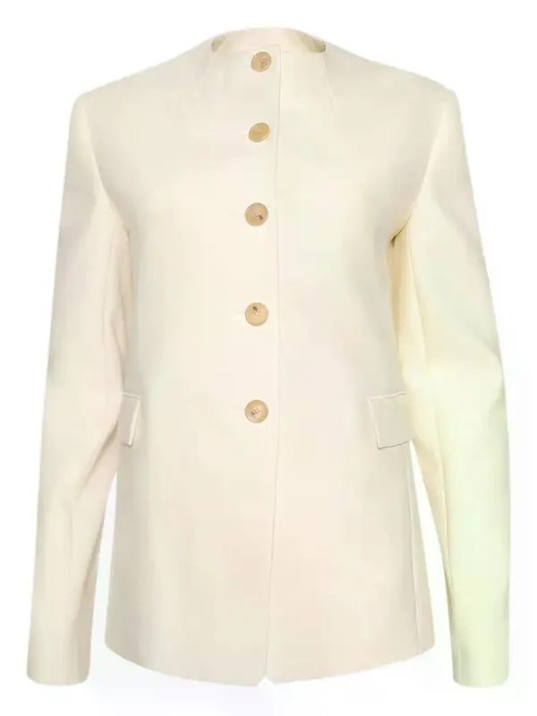 Khaite Jameson Button Jacket - Neutrals