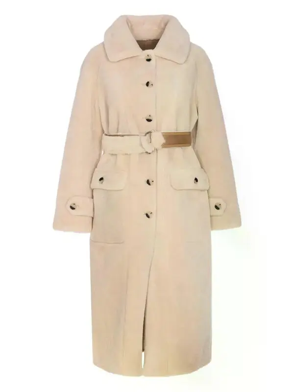 URBANCODE Faux-fur Belted Coat - Neutrals
