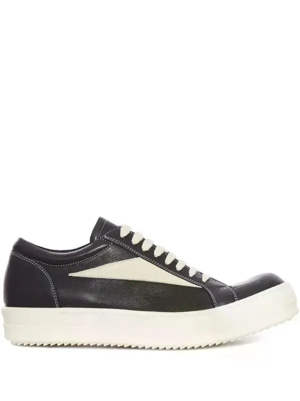 Rick Owens Leather Panel Low Top Sneakers
