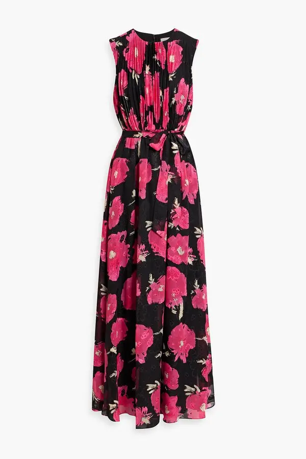 MIKAEL AGHAL Floral-print Fil Coupé Chiffon Maxi Dress