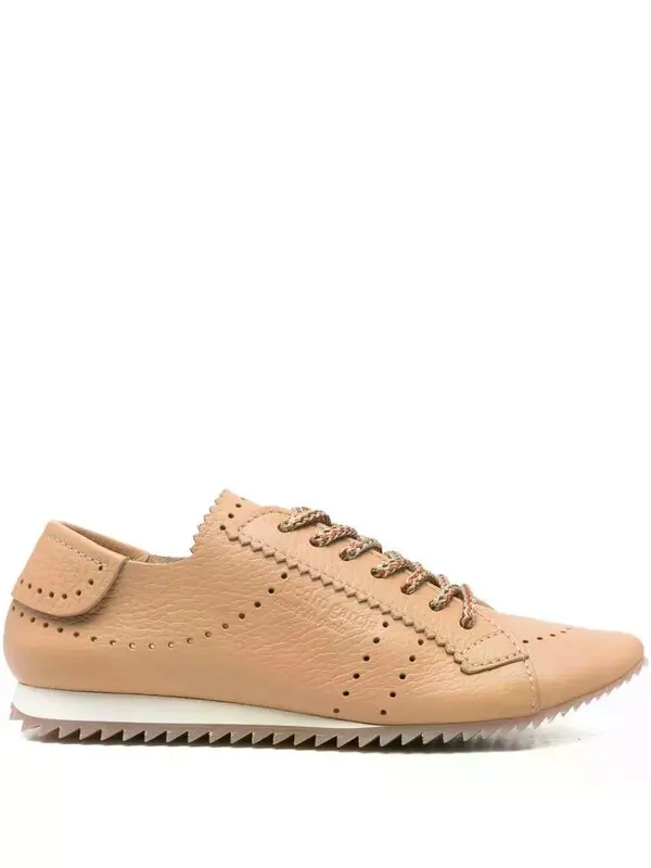 PEDRO GARCIA Celin Perforated Lace-up Sneakers - Neutrals
