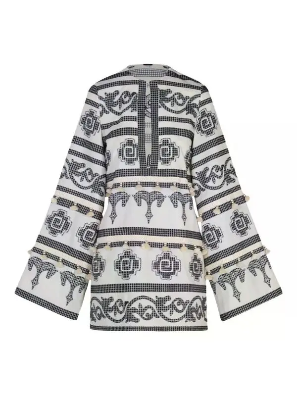 Johanna Ortiz Embroidered Tunic With Tassels