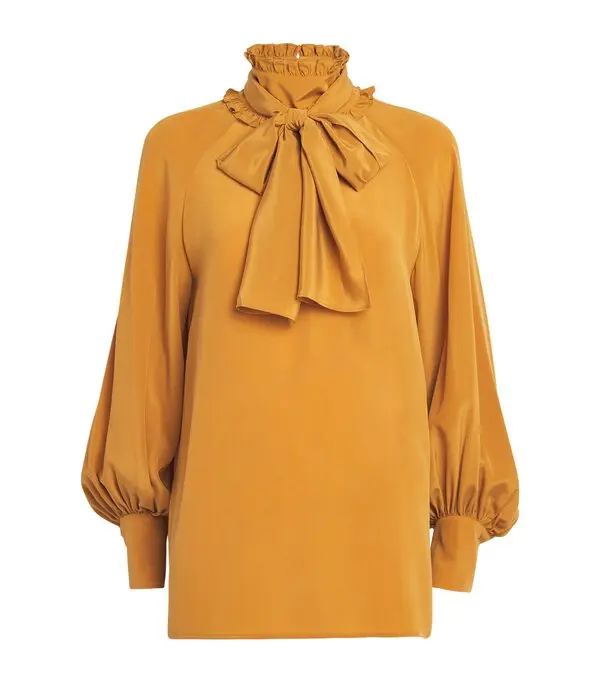 Max Mara X Giuliva Heritage Silk Blouse - Yellow