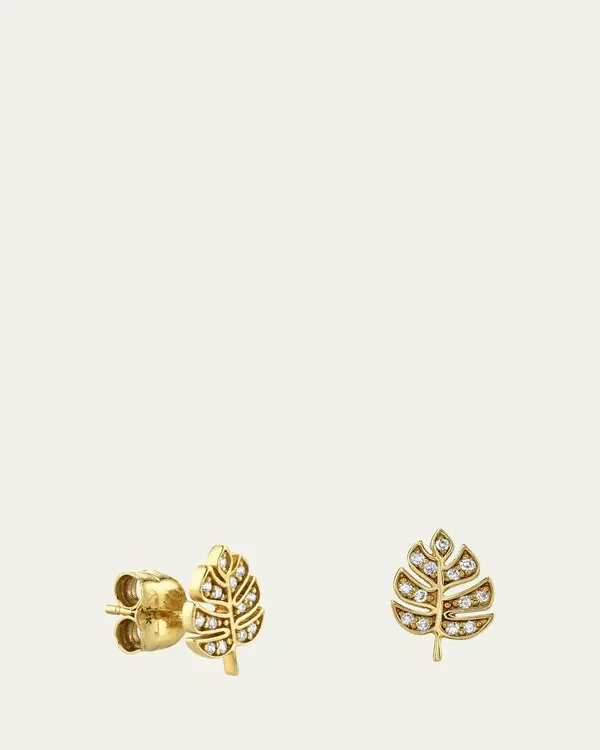 SYDNEY EVAN 14k Monstera Leaf Single Stud Earring
