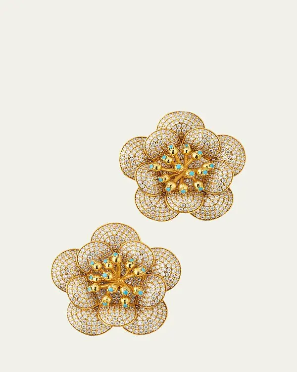 Begum Khan Carnation Stud Earrings