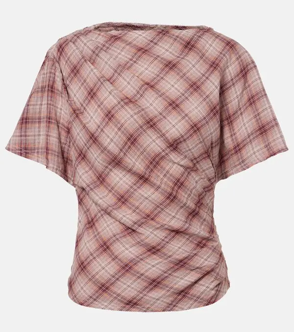 MARANT ETOILE Neyela Checked Cotton T-shirt - Multicoloured
