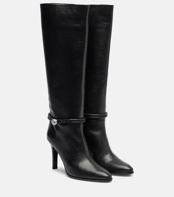 Isabel Marant Ieva Button 90 Leather Knee-high Boots