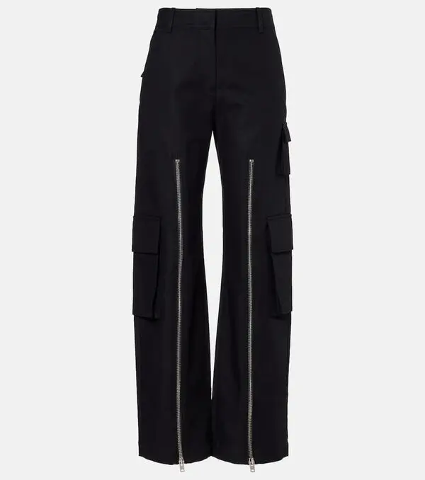 Acne Studios Layered Mid-rise Cotton Satin Pants - Black