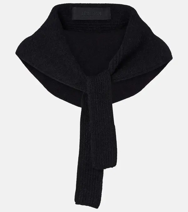 Jacquemus Gros Grain Scarf - Black
