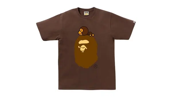 BAPE Milo On Big Ape Tee Shirt - Brown