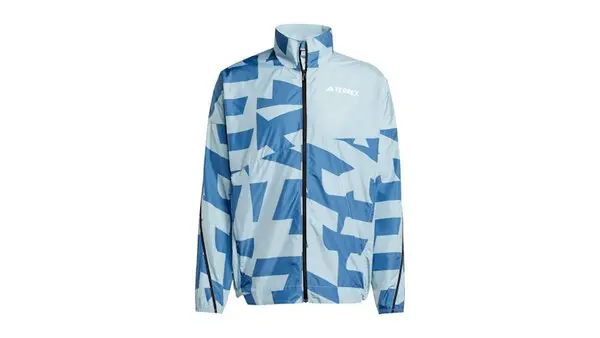 Adidas Terrex Printed Wind Jacket - Magic Grey Wonder Steel