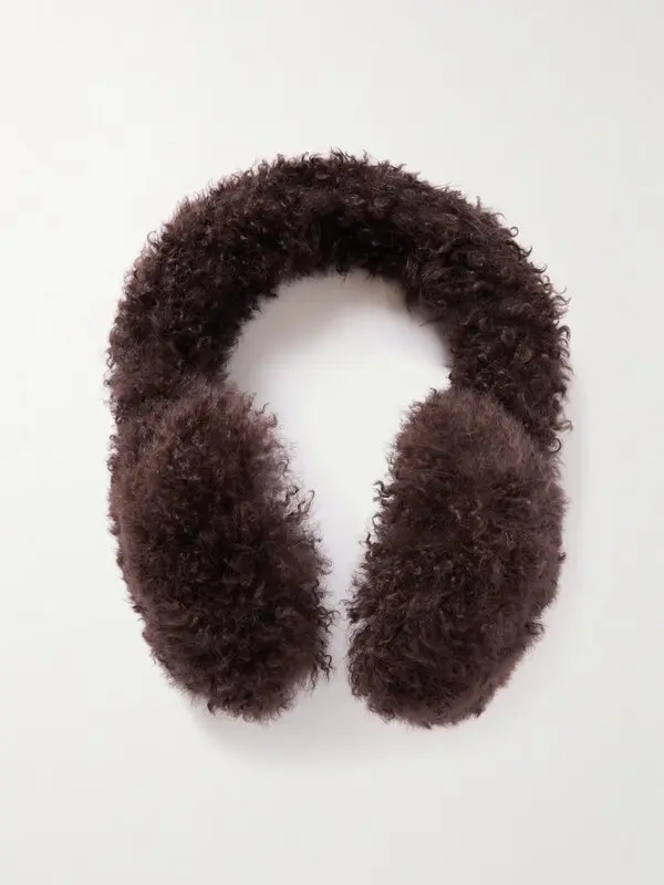 YVES SALOMON Wool-trimmed Shearling Earmuffs