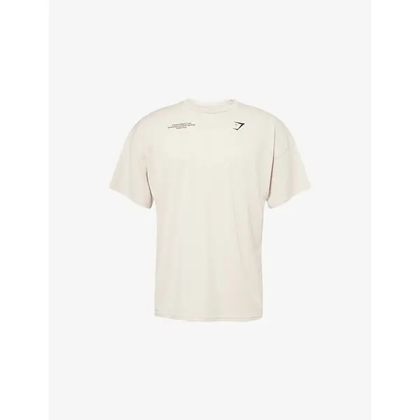 GYMSHARK Conditioning Club Oversized Jersey T-shirt - Gs Pebble Grey