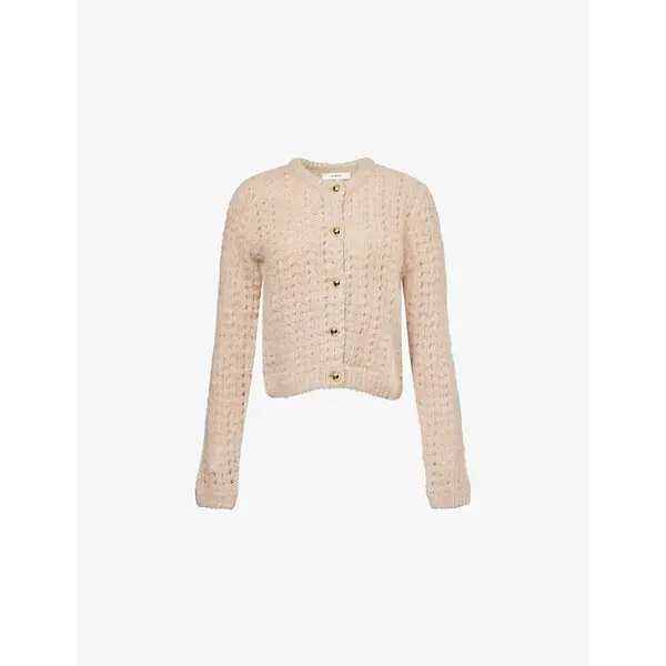 FRAME The Plush Round-neck Knitted Cardigan
