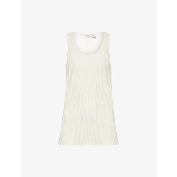 ANINE BING Eugene Sleeveless Knitted Top - Snow White