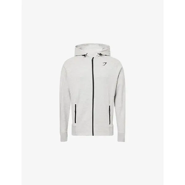 GYMSHARK Interlock Tech Zip-up Cotton-jersey Hoody