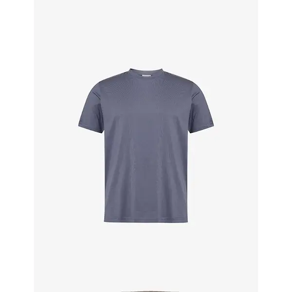 Sunspel Riviera Short-sleeve Cotton-jersey T-shirt - Slate Blue24