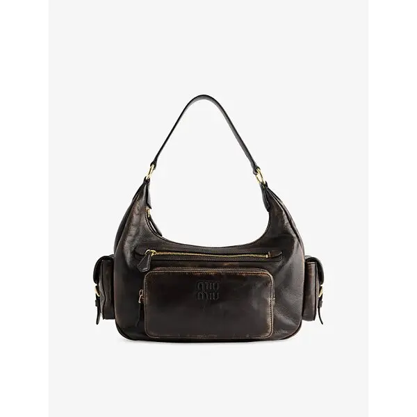 Miu Miu Pocket Medium Leather Shoulder Bag