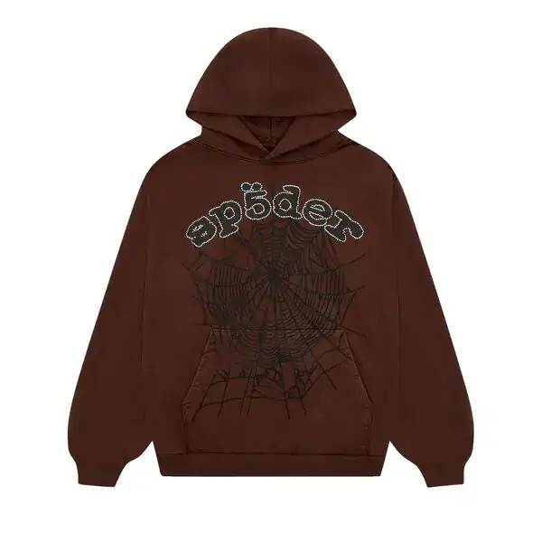 Sp5der Og Web Hoodie - Brown | Editorialist