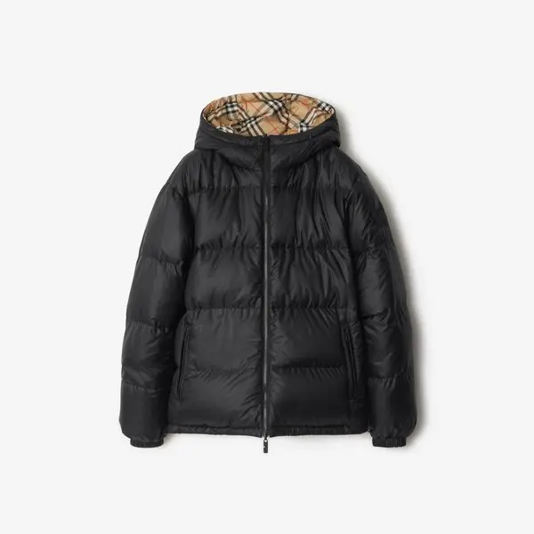 Burberry Reversible Check Hooded Puffer Jacket