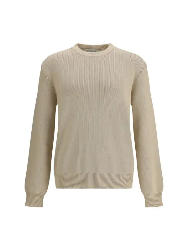 Golden Goose Ribbed Knit Crewneck Sweater - Beige