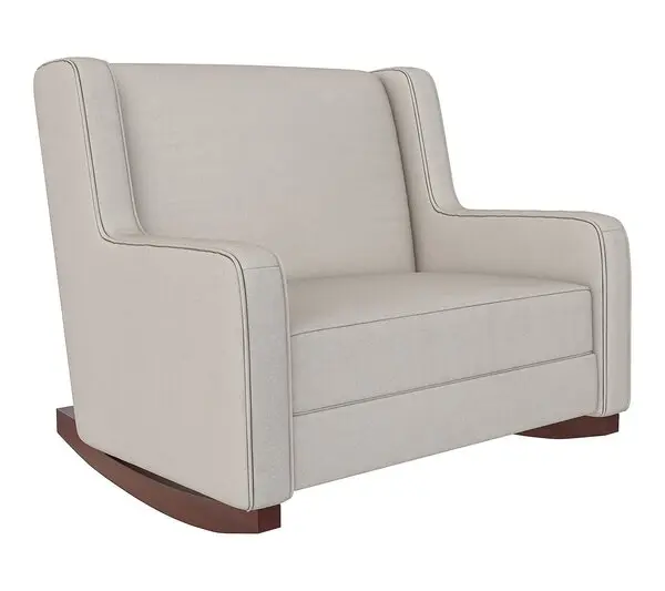 BABY RELAX Hadley Upholstered Double Rocker Cha R Beige