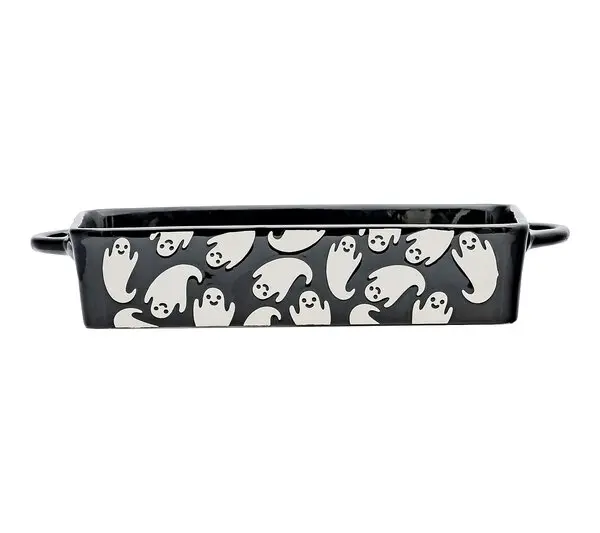 10 STRAWBERRY STREET Flying Ghost Bakeware, Rec Angle, Black