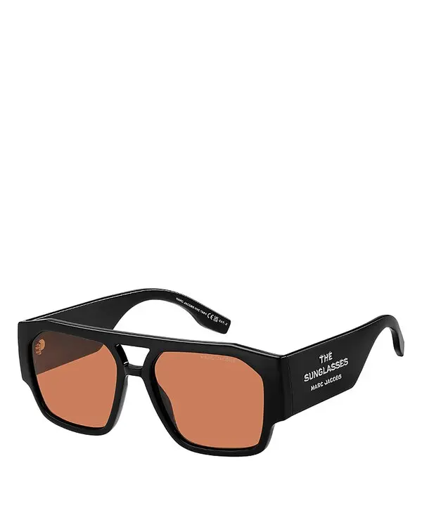 Marc Jacobs Navigator Sunglasses, 55mm - Black Orange