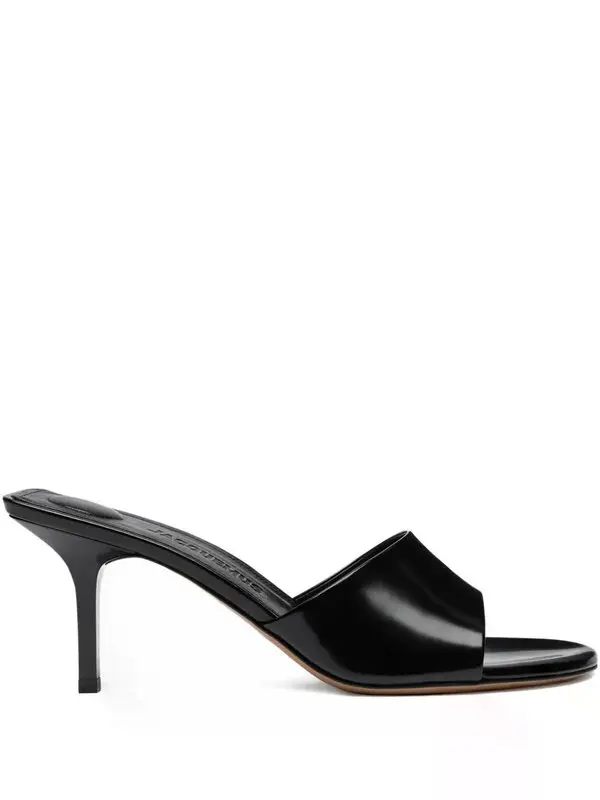 Jacquemus 70mm Leather Mules - Black