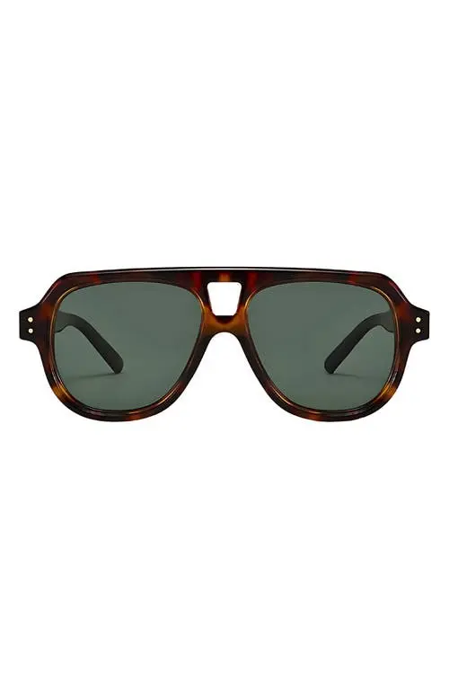 FIFTH & NINTH 53mm Polarized Aviator Sunglasses - Torte /green