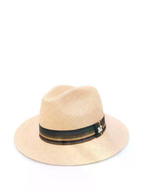 Max Mara Striped-band Fedora Hat - Neutrals