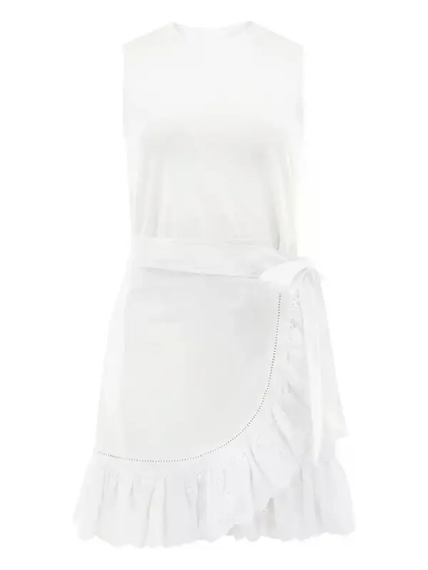 Cinq À Sept Mahlia Eyelet-detail Wrap Dress - White