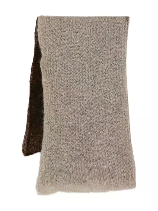 Antonelli Firenze Elena Two-tone Ribbed Scarf - Neutrals