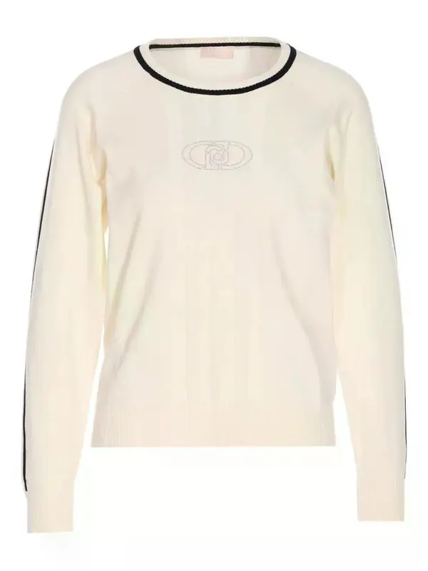 Liu Jo Crystal-embellished Knit Sweater - Neutrals