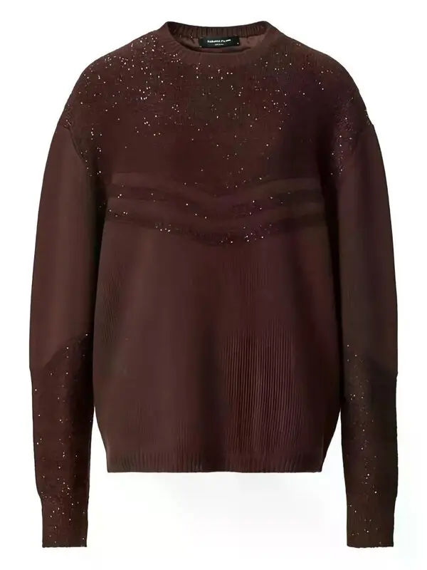 Fabiana Filippi Sequin-embellished Chevron Sweater