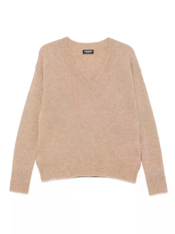 DONDUP V-neck Wool Sweater - Brown