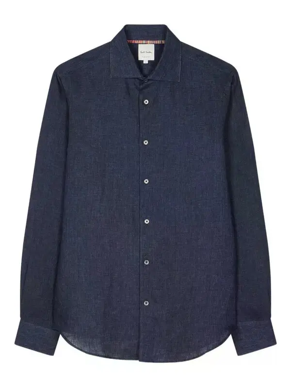Paul Smith Long-sleeve Linen Shirt - Blue