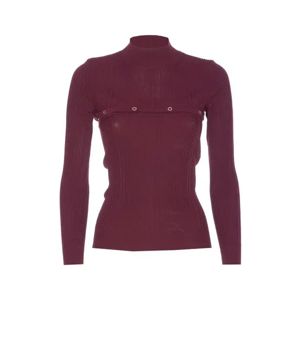 Patrizia Pepe Long Sleeves Top With Button Detail - Multicolor