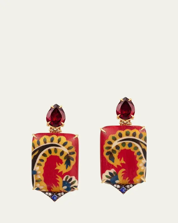 SILVIA FURMANOVICH Marquetry Drop Earrings